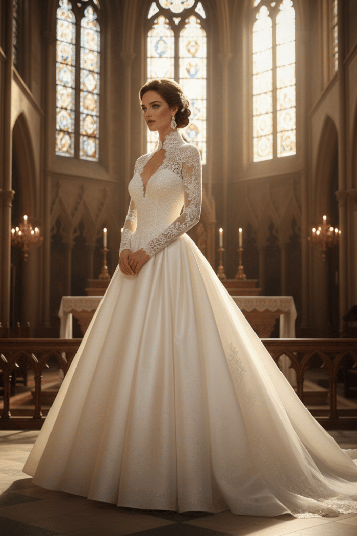 Queen Anne Neckline Wedding Dresses: Vintage, Regal & Elegant Styles