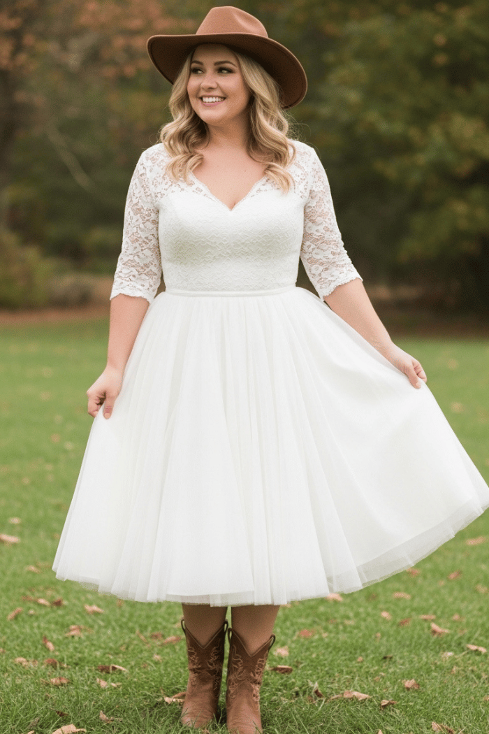15+ Country-Style Plus Size Wedding Dresses That Celebrate Rustic Romance